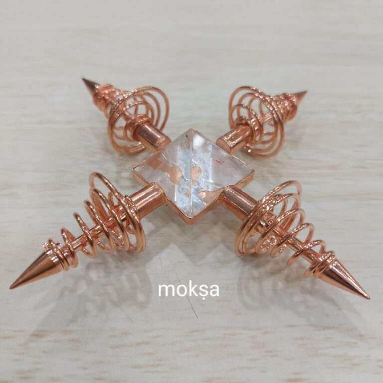 Copper Coil Crystal Quartz Pyramid Energy Generator - Moksa